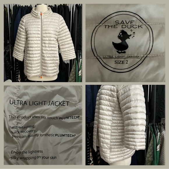 SAVE THE DUCK | Jackets & Coats | Save The Duck Ultra Light Cream Puffer | Poshmark